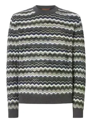 Missoni Chevron-Pattern Sweater Grey