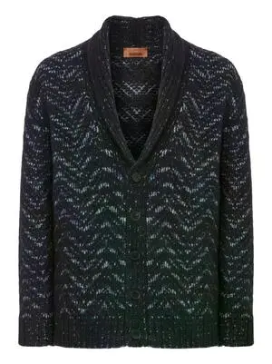 MISSONI Wave-Pattern Shawl-Collar Cardigan