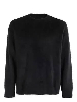 ROBERTO COLLINA Brushed Crew-neck Sweater - Black