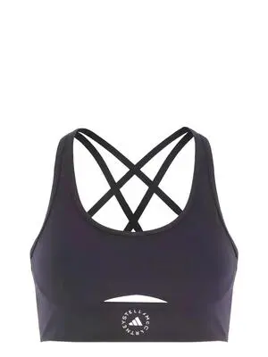 Adidas By Stella McCartney Cross-back Sports Bra - Black