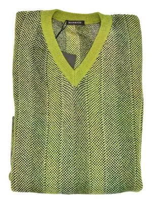 Manrico Cashmere V-neck Cashmere Sweater - Green