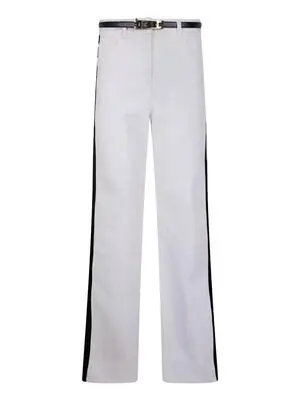 Elisabetta Franchi Side-stripe Jeans - White
