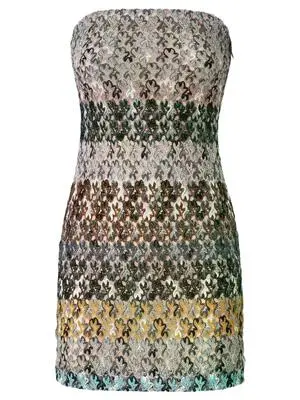 Missoni Strapless Embellished Mini Dress - Brown