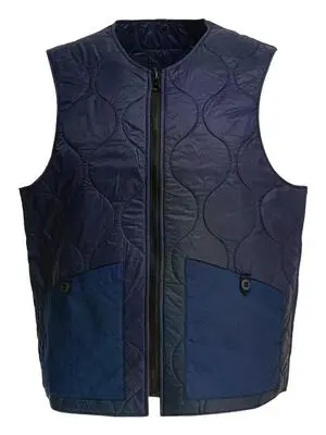 CECCARELLI Quilted Pocket Gilet - Blue