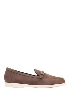 LE SILLA Crystal-embellished Loafers - Brown