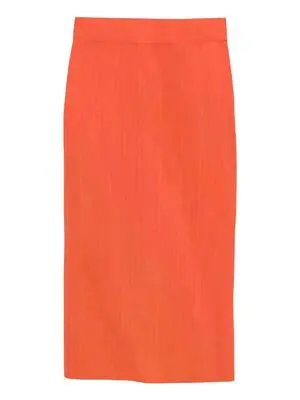 JOSEPH Ribbed Midi Skirt - Orange