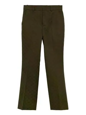 Gucci Gg Monogram Trousers - Green