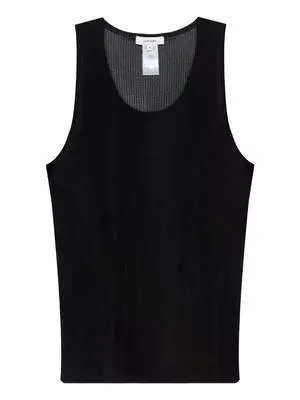 LEMAIRE Ribbed Wool Tank Top - Black