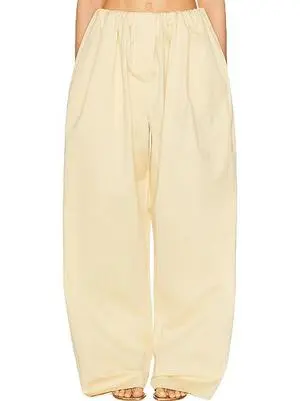 HELSA Cotton Twill Puff Pant Pale Yellow