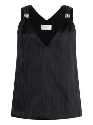 Brandon Maxwell The Drew Satin Tank Top - Black