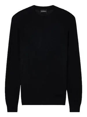 Emporio Armani Virgin Wool Sweater - Black