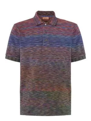 Missoni Striped-pattern Polo Shirt - Red