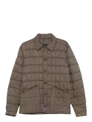 Herno Quilted Button-fastening Jacket - Brown