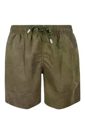 MC2 SAINT BARTH Camouflage Drawstring Swim Shorts - Green