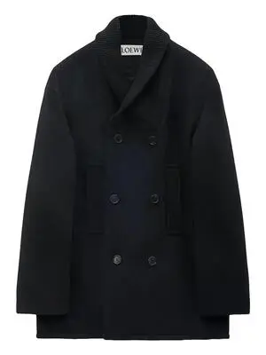 Loewe Double-breasted Coat - Black