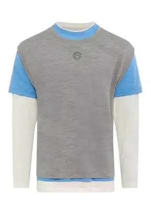 MARINE SERRE Layered T-shirt - Grey