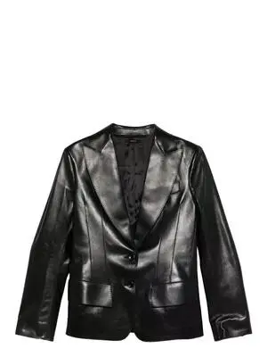 TOM FORD Notched-lapel Leather Jacket - Black
