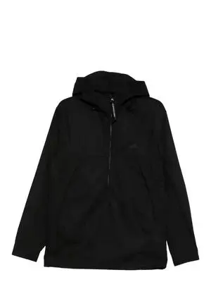 C.P. COMPANY Half-zip Hooded Jacket - Black
