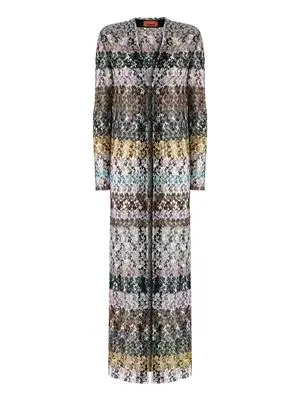 Missoni Knitted Long Cardigan - Brown