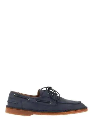 BUTTERO® Leather Boat Shoes - Blue
