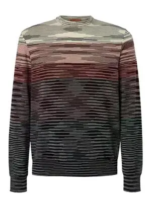Missoni Striped Crew-neck Sweater - Black