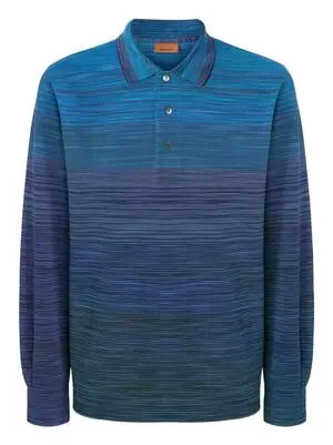 Missoni Ombre-effect Polo Shirt - Blue