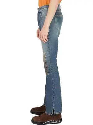 (DI)VISION Straight Leg Jeans With Knee Patches