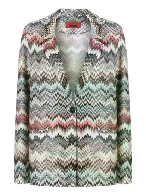 Missoni Chevron-pattern Blazer - White