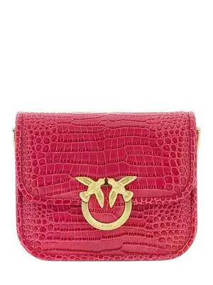 PINKO Crocodile-Effect Mini Shoulder Bag