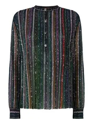 Missoni Sequin-striped Blouse - Black