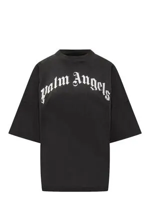 Palm Angels Logo-print T-shirt - Black