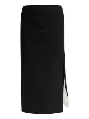 Max Mara Side-split Midi Skirt - Black