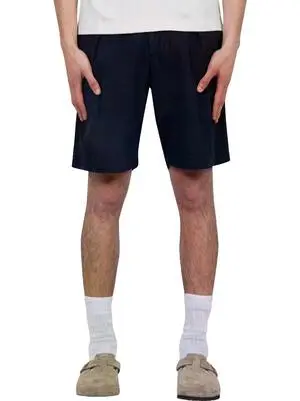 Universal Works Linen-cotton Blend Deck Shorts - Blue