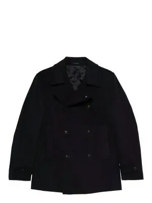 Tagliatore Double-breasted Wool Coat - Blue