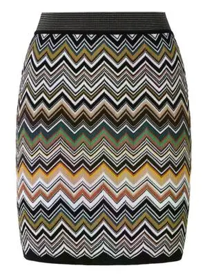 Missoni Zigzag-pattern Mini Skirt - Black