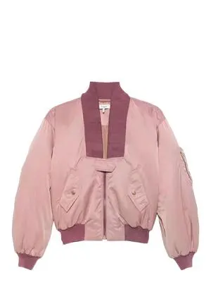 Chloé Cropped Zip-up Bomber Jacket - Pink