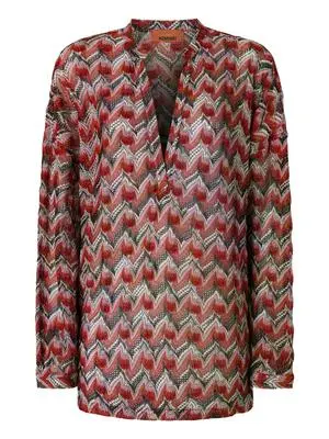 Missoni Chevron-pattern Knit Top - Black