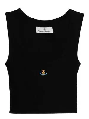 VIVIENNE WESTWOOD Orb-embellished Sleeveless Top - Black