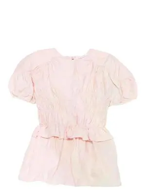 Cecilie Bahnsen Puff-sleeve Ruffled Top - Pink