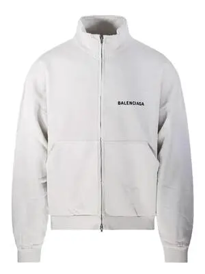 Balenciaga Logo-print Zip-up Jacket - White