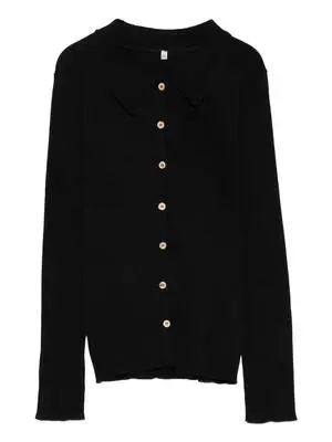 BASERANGE Button-Front Ribbed Cardigan