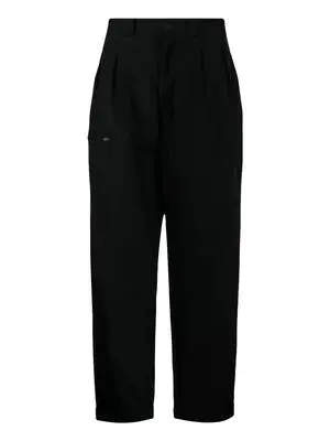 Yohji Yamamoto Straight-leg Wool Trousers - Black