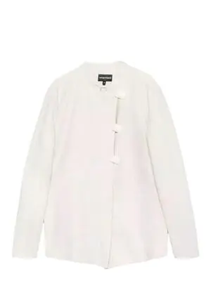 Emporio Armani Asymmetric-fastening Jacket - Neutrals