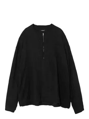 UNDERCOVERISM Zip-front Linen Top - Black