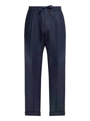 Paul & Shark Wool-blend Straight-leg Trousers - Blue