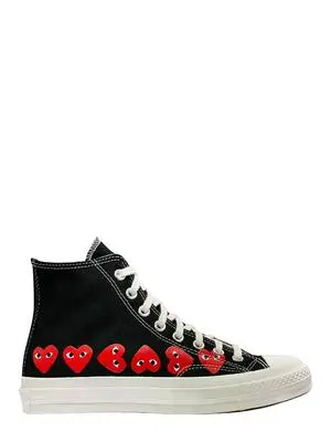 Play Comme Des Garcon X Converse Chuck 70 High-top Sneakers - Black
