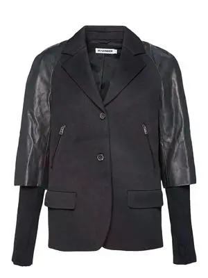 JIL SANDER Wool Blazer - Black