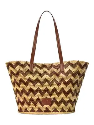 Missoni Zig-zag Straw Tote Bag - Neutrals