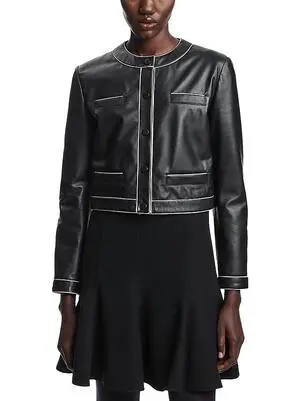 Emporio Armani Leather Jacket - Solid Black