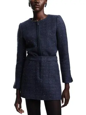 Emporio Armani Sequined Tweed Mini Skirt - Solid Medium